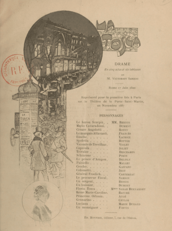 TOSCA, Puccini (1900) - dossier - Première Loge